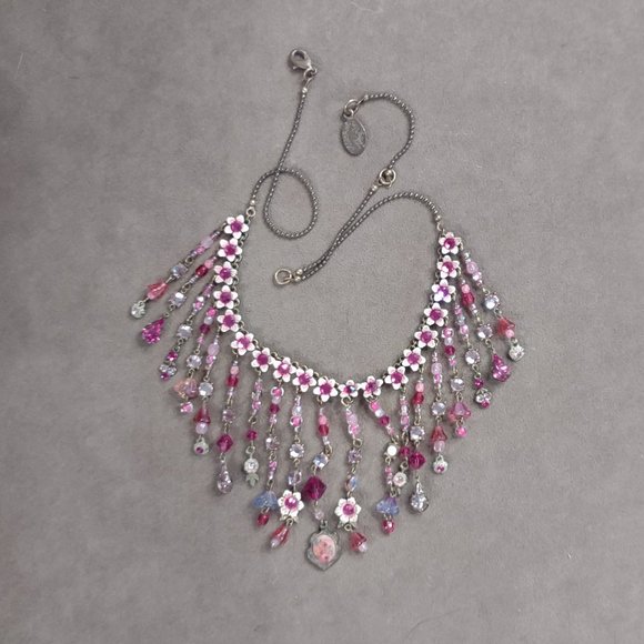 Michal Negrin | Jewelry | Michal Negrin Pink Floral Necklace Earrings ...
